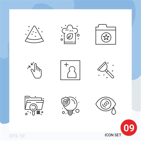 Universal Icon Symbols Group Of Modern Outlines Of Picture Camera Folder Touch Interface