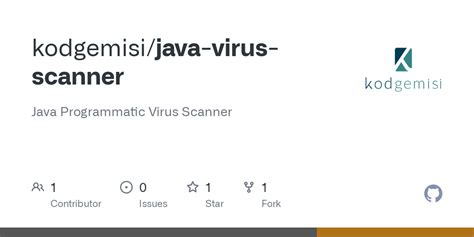 GitHub Kodgemisi Java Virus Scanner Java Programmatic Virus Scanner