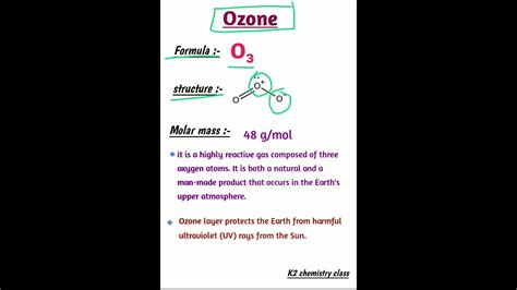 Ozone Formula Chemical Formula Structure And Properties