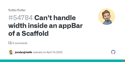 Can T Handle Width Inside An AppBar Of A Scaffold Issue 54784
