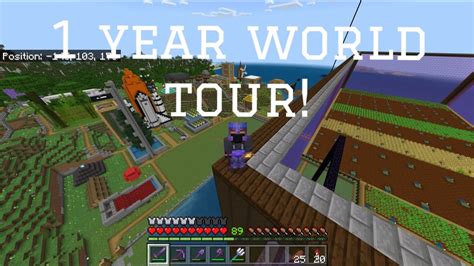 My 1 Year Minecraft World Tour Youtube