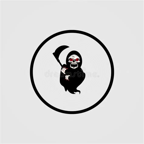 Evil Gost And Spirit Vector Icon Logo For Halloween Stock Vector