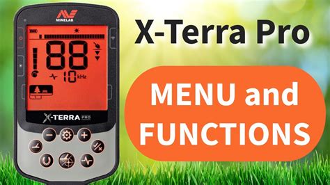 Minelab X Terra Pro Menu And Functions YouTube