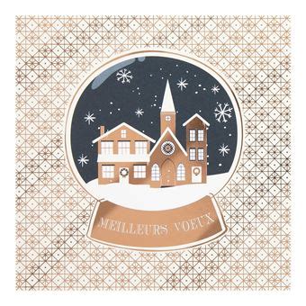 Carte De Vœux Etincelle Village Noël Draeger Paris Carte de vœux