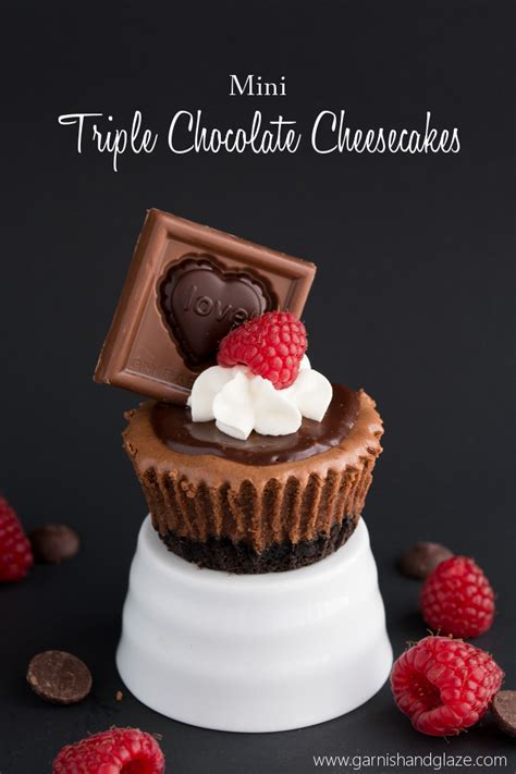 Mini Triple Chocolate Cheesecakes The Perfect Rich Chocolate Valentine