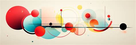 Colorful Circles And Geometric Shapes Blend In A Vibrant Abstract Composition Generative Ai