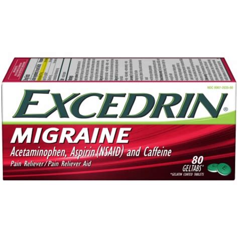 Excedrin Migraine Gel Tablets 80 Ct King Soopers