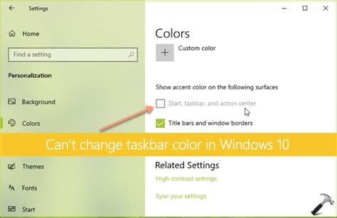 Fix Can T Change Taskbar Color In Windows