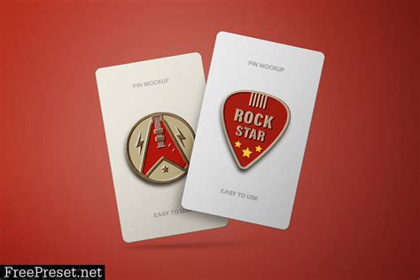 Metallic Pins Mockup FJWEP7G