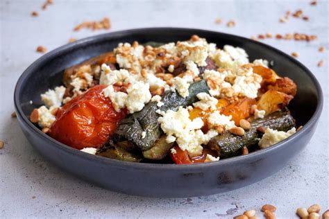 Roasted Vegetables With Feta Recipe Cuisine Fiend