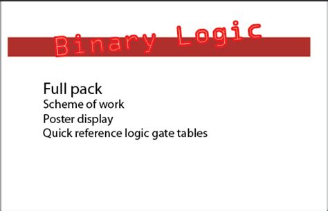Binary Logic Gates Bundle Teaching Resources