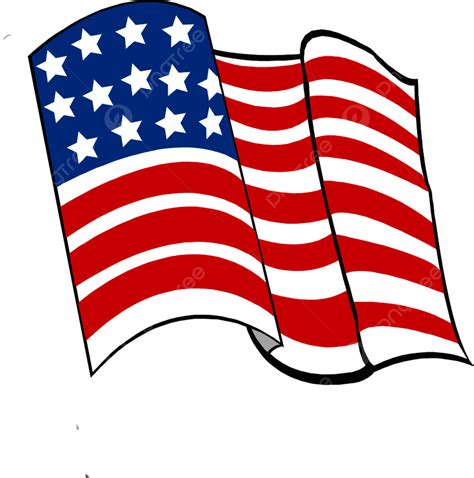 旗竿を振っているアメリカの旗イラスト画像とpngフリー素材透過の無料ダウンロード Pngtree