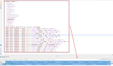 extracting postgresql database metadata for presentation in excel