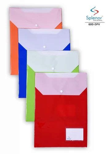 Splenor Blue And Red 600 Dpv Double Pocket Button Folder At ₹ 14piece