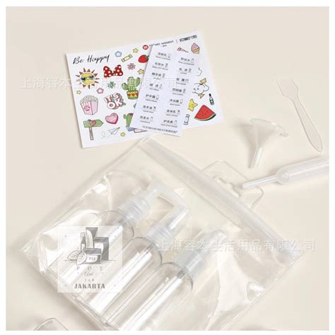 Jual 10pcs Botol Travel Transparan 100ml Toiletries Set Shopee Indonesia