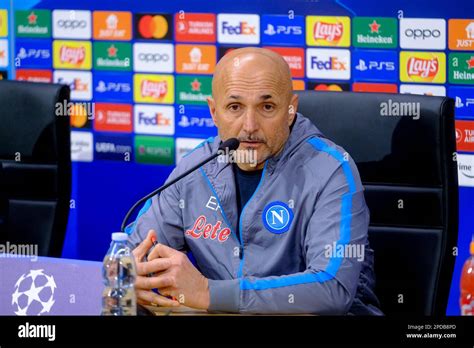 Ssc Napolis Italian Coach Luciano Spalletti During Press Conference
