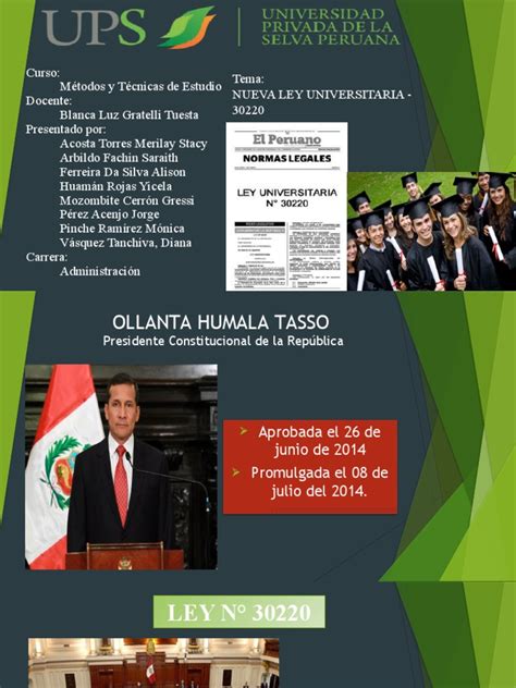 Ley Universitaria 30220 Pdf Pensamiento Innovación