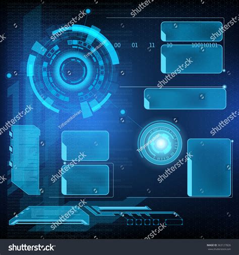 Futuristic User Menu Interface Hud Abstract Background Stock Vector