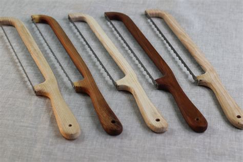 Bread Bow Knife With Additional Blade Original Oak Wood Bow Bread Knife Handmade Wooden Bread