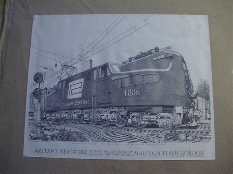 Malcolm Flash Gordon 1980 Artexpo New York G G 1 Train Engine Litho Print 1932385242