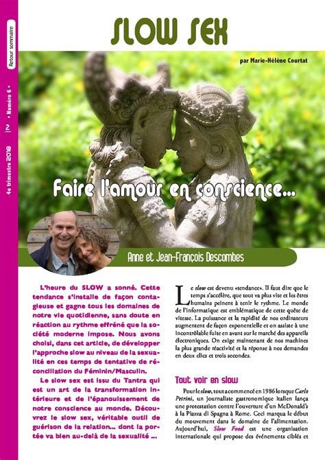 Article Slow Sex Rezo SacrÉe PlanÈte