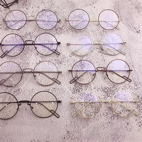 Round Face Flat Mirror Metal Large Frame Myopic Glasses Distributor