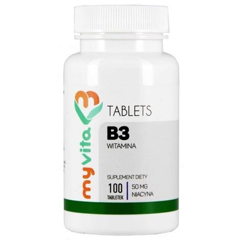 MyVita Witamina B3 Niacyna 50 mg 100 tabletek cena 18 60zł Sklep