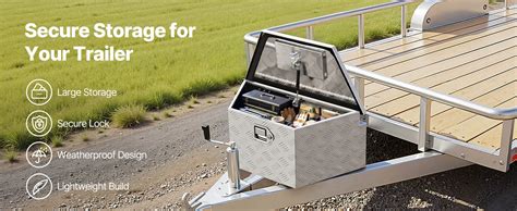 Vevor Trailer Tongue Box 26 X 13 X 12 Aluminum Trailer Tongue Tool