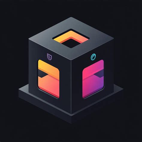 3d Isometric Cube On A Black Background Vector Illustration Premium Ai Generated Image