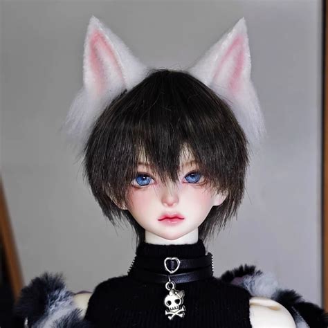 全6種類！お色はお好きな色で！卓烟甜品【bjd杜宾耳】三四六分叶罗丽mdd娃用狗狗兽耳配饰头饰 Bjd兽配 兔耳猫耳狐耳 ドール 耳 犬耳 狼