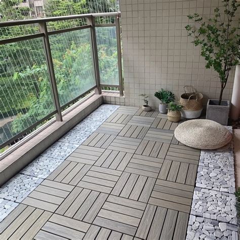 Wpc Co Extrusion Decking Interlocking Flooring Tiles 23 300 300mm Good
