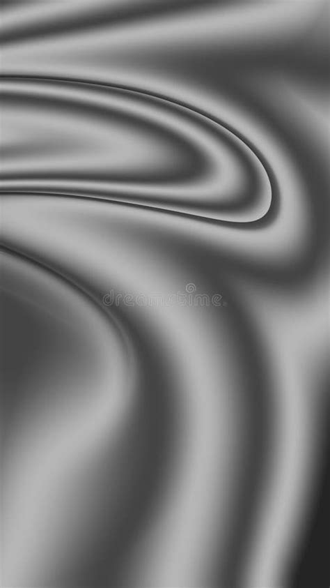 Abstract Silver Gradient Background With Smooth Elegant Flowing Curves Stock Illustration