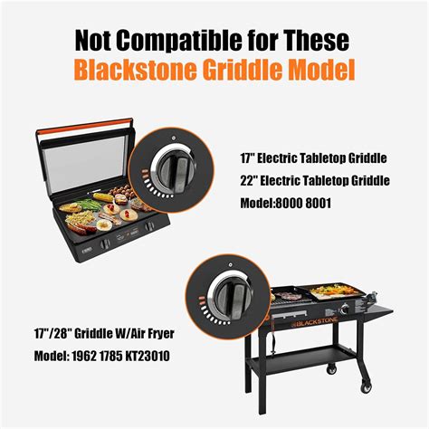 4pcs Griddle Burner Knobs For Blackstone 28 And 36 Flat Top Gas Grill Grillpartsreplacement