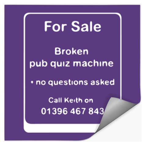 Broken Pub Quiz Machine Sold By Felicdad Insecure Sku 33784398 Printerval