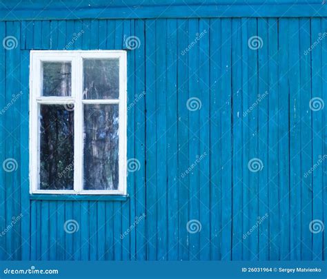 The Window In A Wooden Wall Stock Photo Image Of Wood Picket