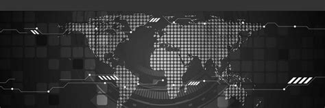 Abstract Technology World Map Web Header Design Vector Image