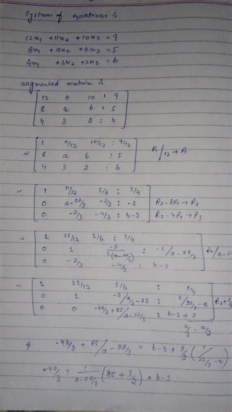 Solved Please Use Augmented Matrix And Row Operations To Solve The