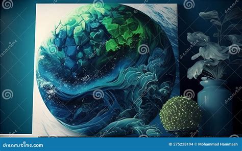 Radiant Blue And Green Globe A Stunning Depiction Of Planet Earth