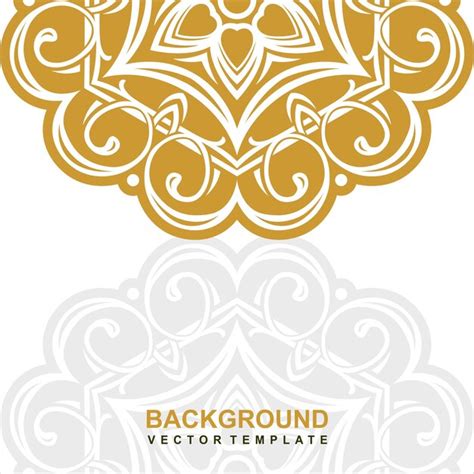 Un Fond Blanc Et Or Avec Un Motif Doré Vecteur Premium