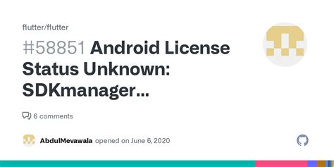 Android License Status Unknown Sdkmanager Disappears Flutter · Issue