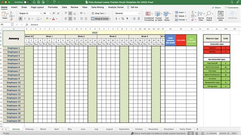 The Ultimate Guide To Vacation Tracking In Excel