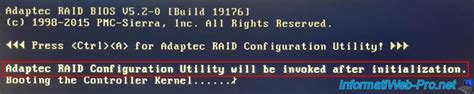 Présentation De Lutilitaire De Configuration Acu Du Contrôleur Adaptec Raid 6405 Raid