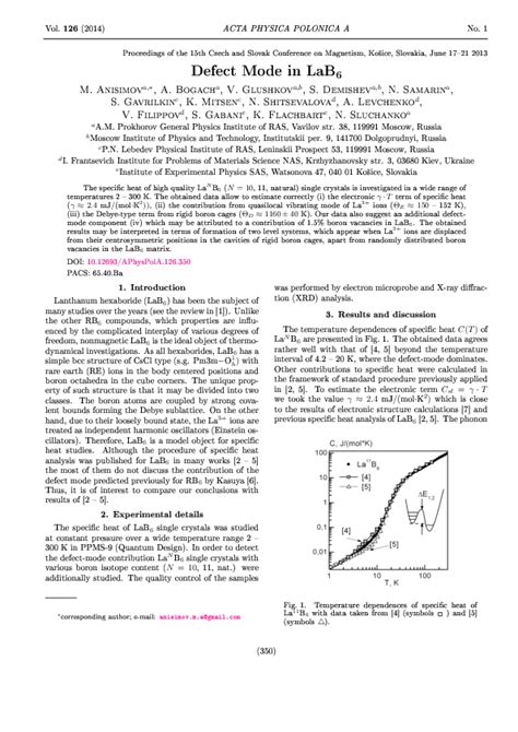 Pdf Defect Mode In Lab 6