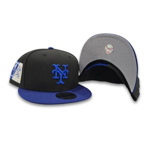 Black New York Mets Royal Blue Visor Gray Bottom Shea Stadium 40th Ann