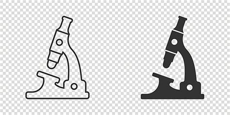 Education Flat Icon Microscope Chemistry Graphic Microscope Vector