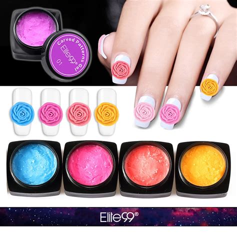 Aliexpress Buy Elite99 3D Carved Patterns Gel Soak Off Modelling