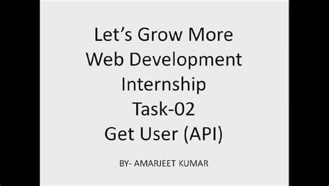 Video Amarjeet Kumar On Linkedin Task2 Webdeveloper Intern Internship Webdevelopment