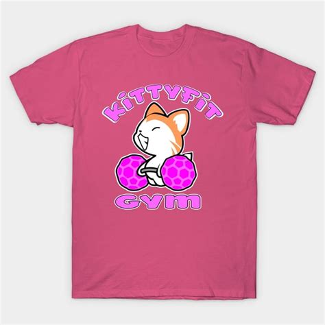 Kitty Fit Gym Cat T Shirt Girl Football Shirt Football Team Shirt
