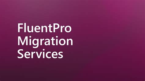 Library Migration FluentPro Software
