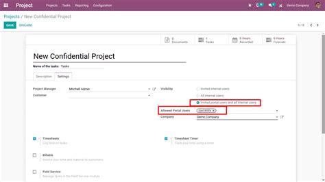 Project Privacy In Odoo 14